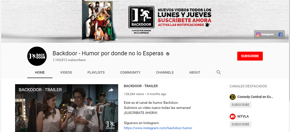 Backdoor alcanza un millón de suscriptores en cuatro meses - TTV News